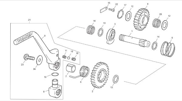 Sherco. 10 - Kickstarter Assembly - , Sherco