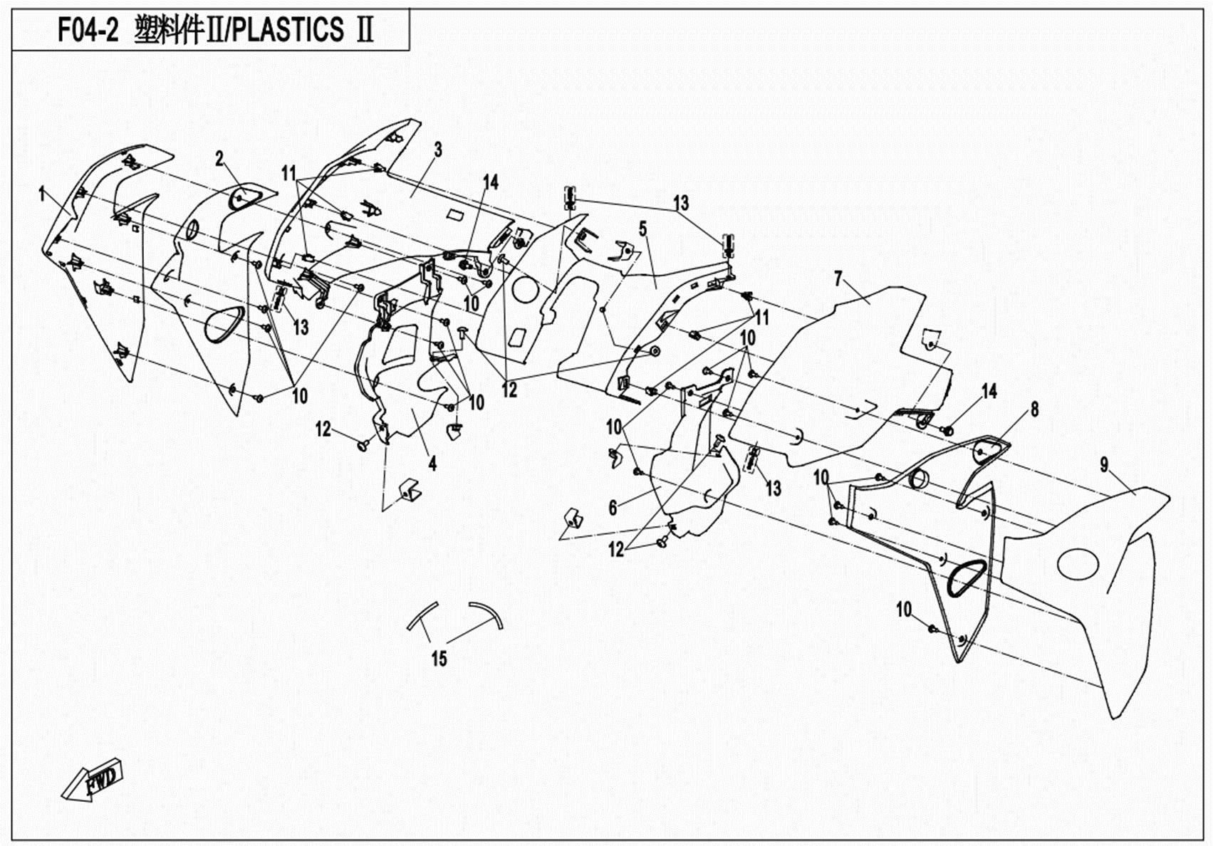 CFMOTO. F04-2 - Plastics Ii - , Sherco