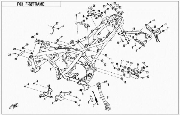 CFMOTO. F03 - Frame - , Sherco
