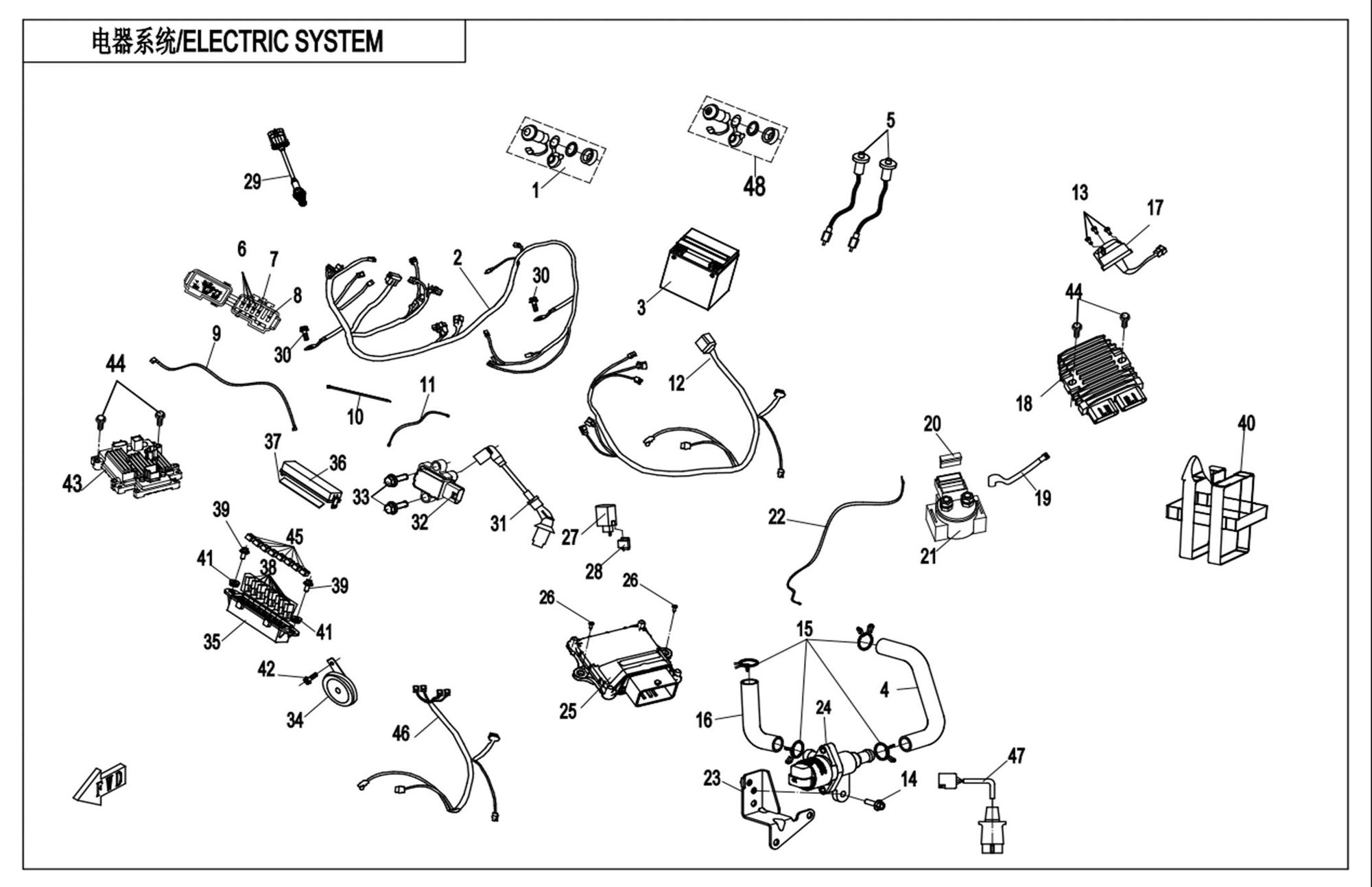 CFMOTO. F15-1-A - Electric System - , Sherco