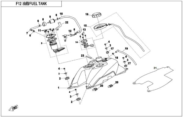 CFMOTO. F12 - Fuel Tank - , Sherco
