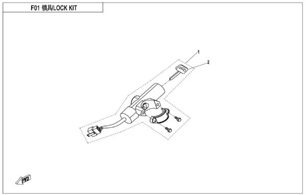 CFMOTO. F01 - Lock Kit - , Sherco