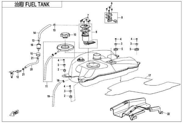 CFMOTO. F12 - Fuel Tank - , Sherco
