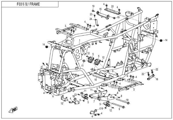 CFMOTO. F03 - Frame - , Sherco