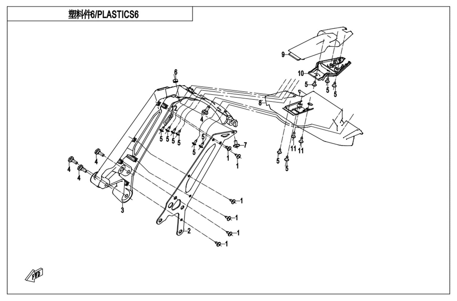CFMOTO. F04-6 - Plastics 6 - , Sherco