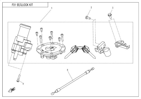 CFMOTO. F01 - Lock Kit - , Sherco