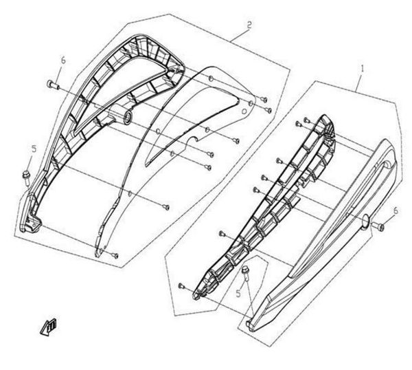 CFMOTO. F25 - Rear Armrest - , Sherco
