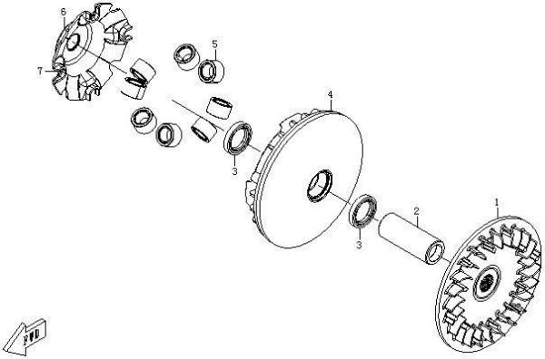 CFMOTO. E14 - Primary Sheave - , Sherco