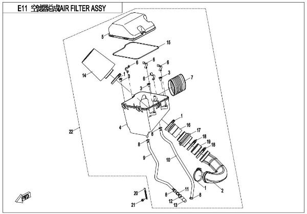 CFMOTO. E11 - Air Filter Assy - , Sherco