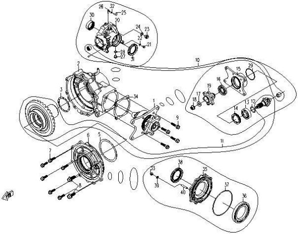 CFMOTO. F33 - Rear Axle - , Sherco