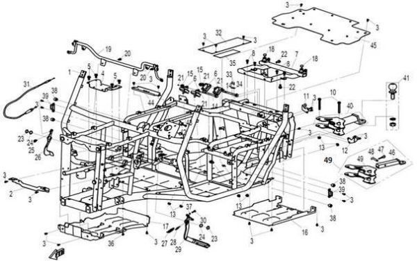 CFMOTO. F03 - Frame - , Sherco
