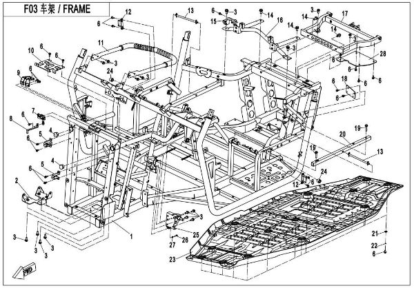 CFMOTO. F03 - Frame - , Sherco