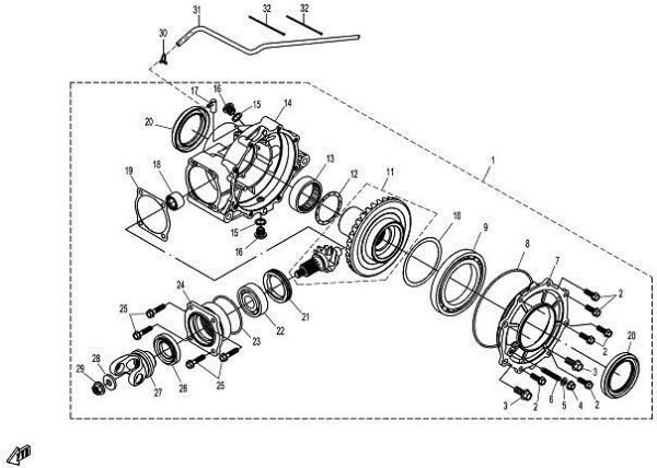CFMOTO. F30 - Rear Axle - , Sherco