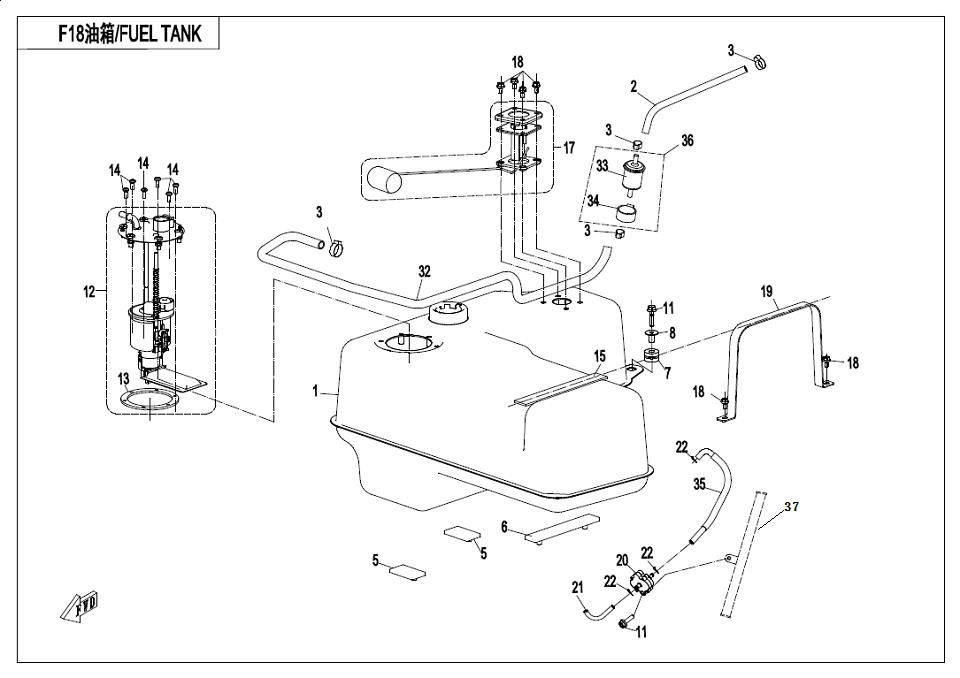 CFMOTO. F18 - Fuel Tank - , Sherco