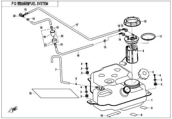 CFMOTO. F12 - Fuel System - , Sherco