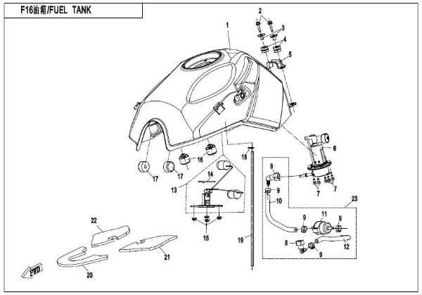 CFMOTO. F12-Abs - Fuel Tank - , Sherco