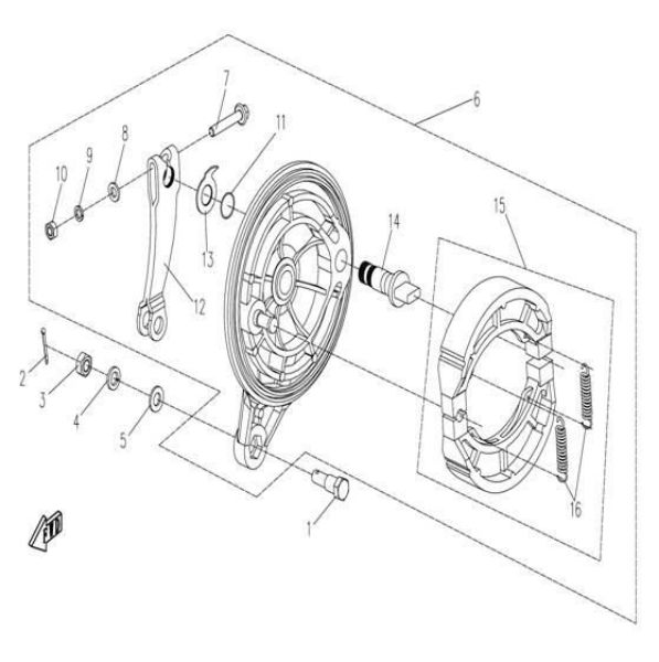 CFMOTO. F14 - Rear Brake System - , Sherco