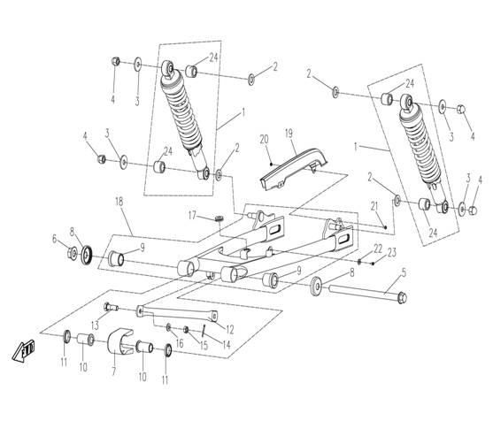 CFMoto. F11 - Rear Suspension - , Sherco
