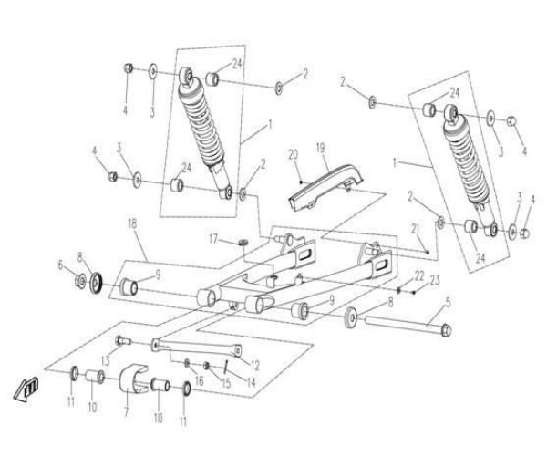 CFMOTO. F11 - Rear Suspension - , Sherco