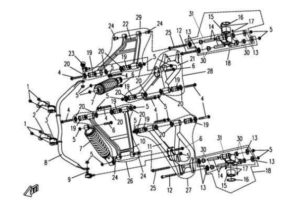 CFMOTO. F20 - Rear Suspension - , Sherco