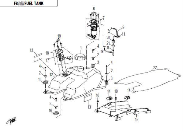 CFMOTO. F17 - Fuel Tank - , Sherco