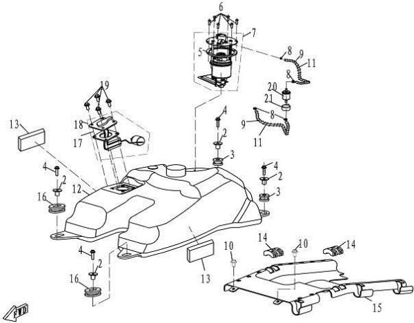 CFMOTO. F17 - Fuel Tank - , Sherco