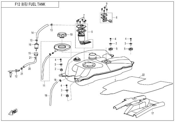 CFMOTO. F12 - Fuel System - , Sherco