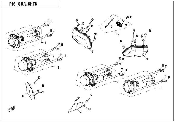CFMOTO. F16 - Lights - , Sherco