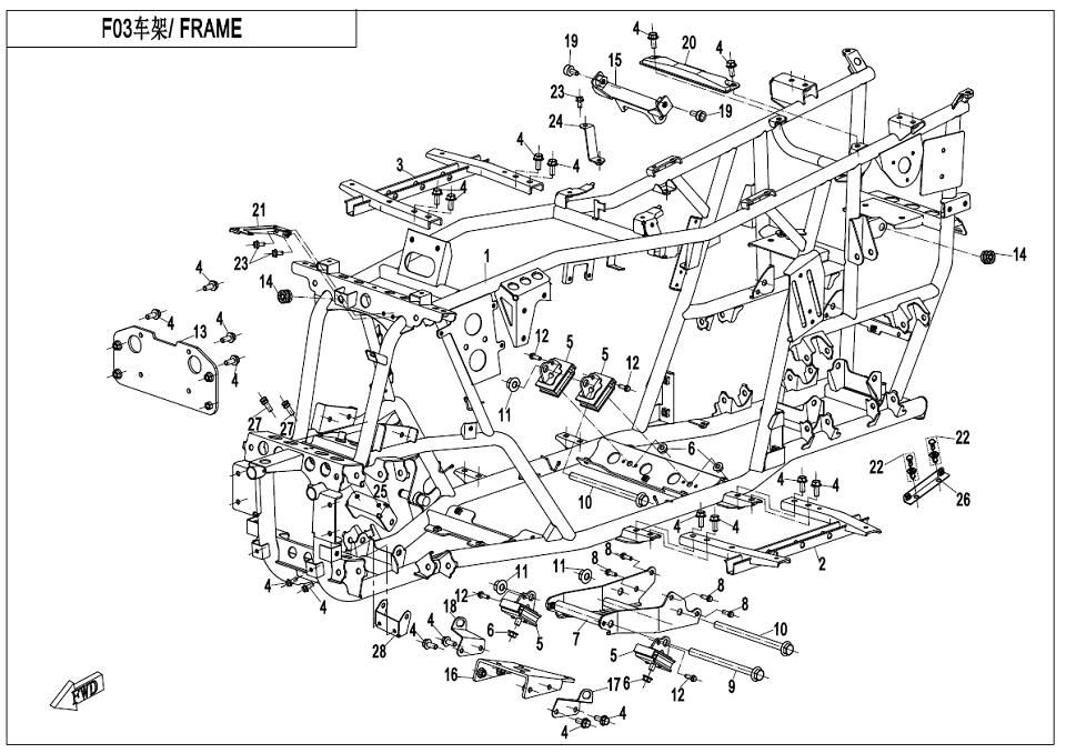 CFMOTO. F03 - Frame Assy - , Sherco