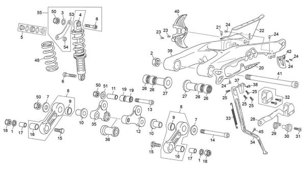 Sherco. 03 - Rear Shock - Swingarm - , Sherco