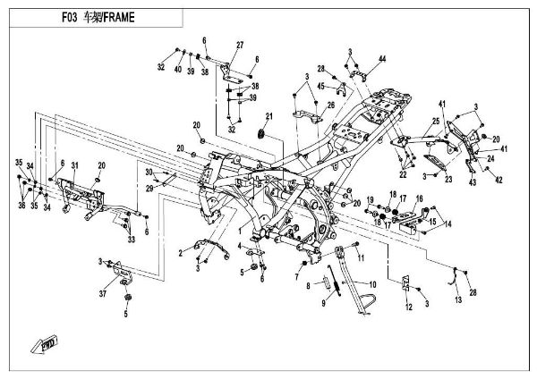 CFMOTO. F03 - Frame - , Sherco