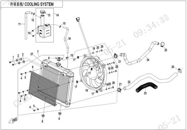 CFMOTO. F18-V2 - Cooling System - , Sherco