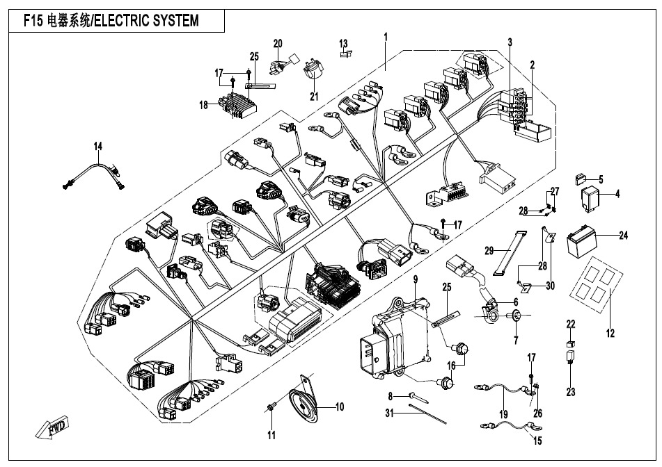 CFMOTO. F15 - Electric System - , Sherco