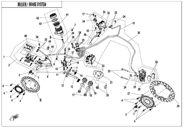 CFMOTO. F08-C-V3 - Brake Assy（Abs-Jjuan） - , Sherco