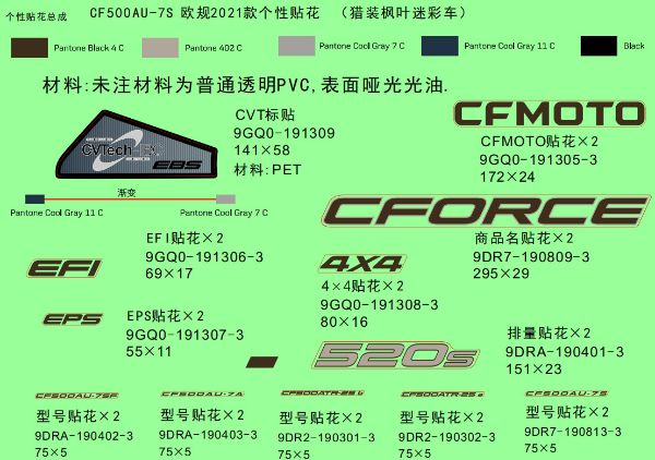 CFMOTO. F19-1-H - Decal(International & 2021 True Timber Camo) - , Sherco