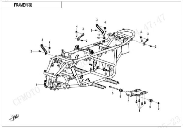 CFMOTO. F03 - Frame - , Sherco