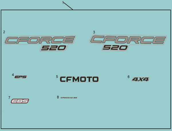 CFMOTO. F19-1-D - Decal Kits(True Timber Camo) - , Sherco