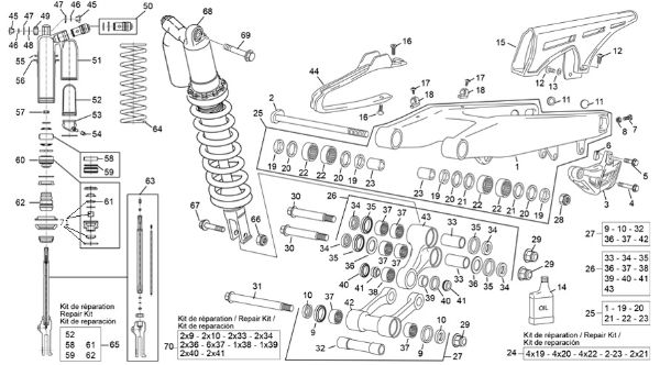 Sherco. 03 - Rear Shock - Swingarm - , Sherco