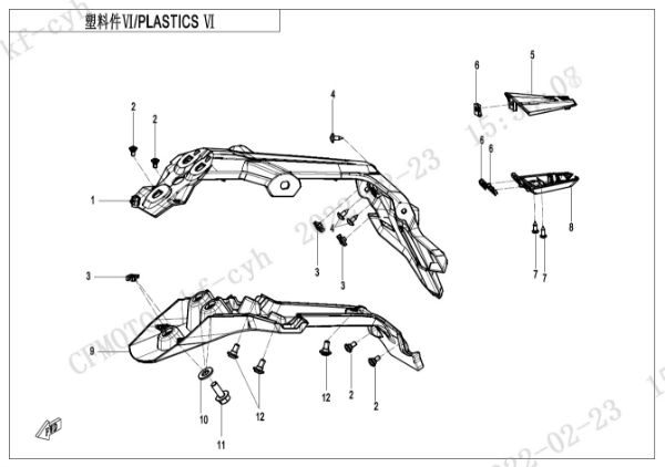 CFMOTO. F04-6 - Plastics 6 - , Sherco