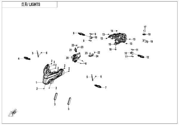 CFMOTO. F16-B - Lights (Advanced) - , Sherco