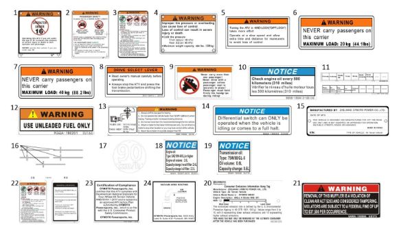 CFMOTO. F19-2-A - Decal Warning - , Sherco
