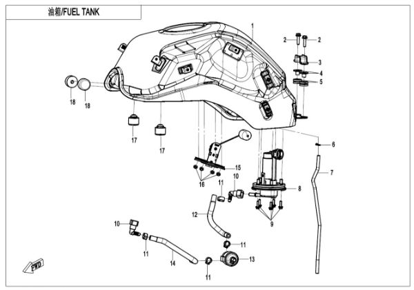 CFMOTO. F12 - Fuel Tank - , Sherco