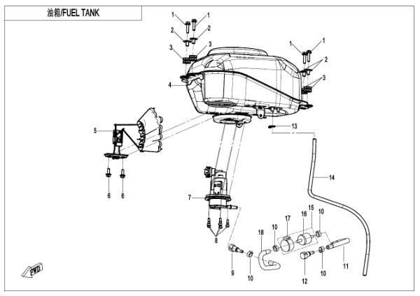CFMOTO. F12 - Fuel Tank - , Sherco