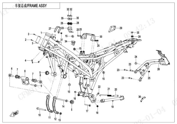 CFMOTO. F03 - Frame - , Sherco
