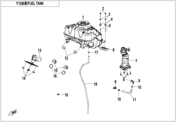CFMOTO. F12 - Fuel Tank - , Sherco
