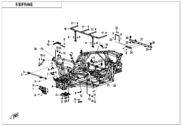 CFMOTO. F03 - Frame - , Sherco