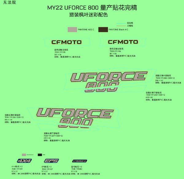 CFMOTO. F19-H - Decal Kits(International,True Timber Camo) - , Sherco