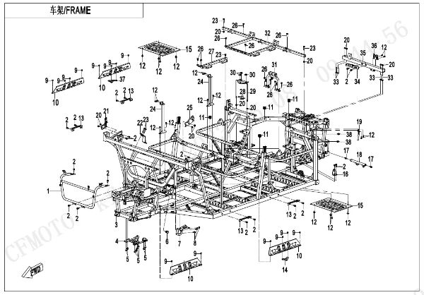 CFMOTO. F03 - Frame - , Sherco