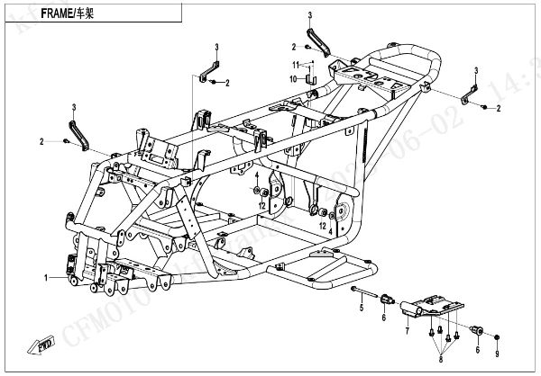 CFMOTO. F03 - Frame - , Sherco