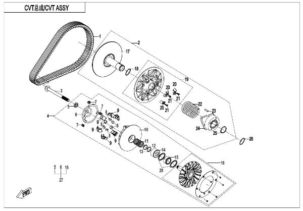CFMOTO. E05-V3 - Cvt Assy - , Sherco